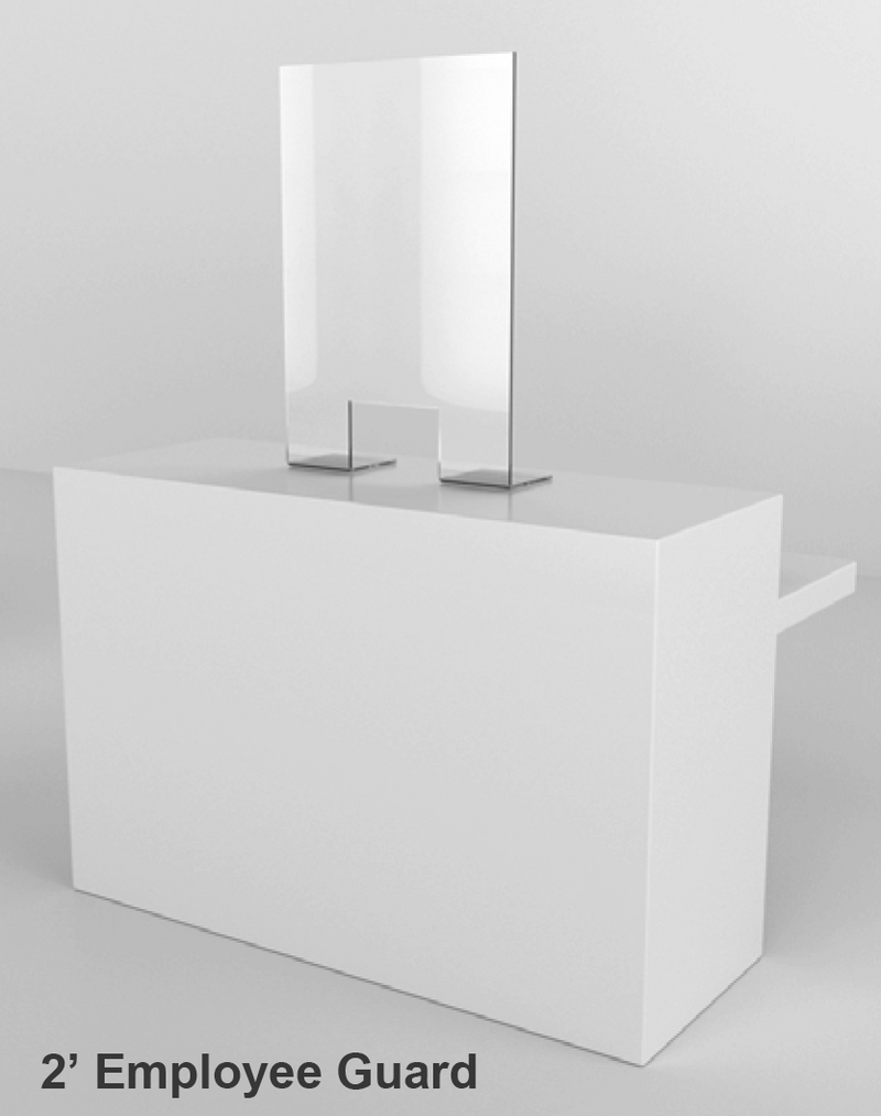 Plexiglass Employee/Counter Guard | 2 FT Wide – The Crowd Controller