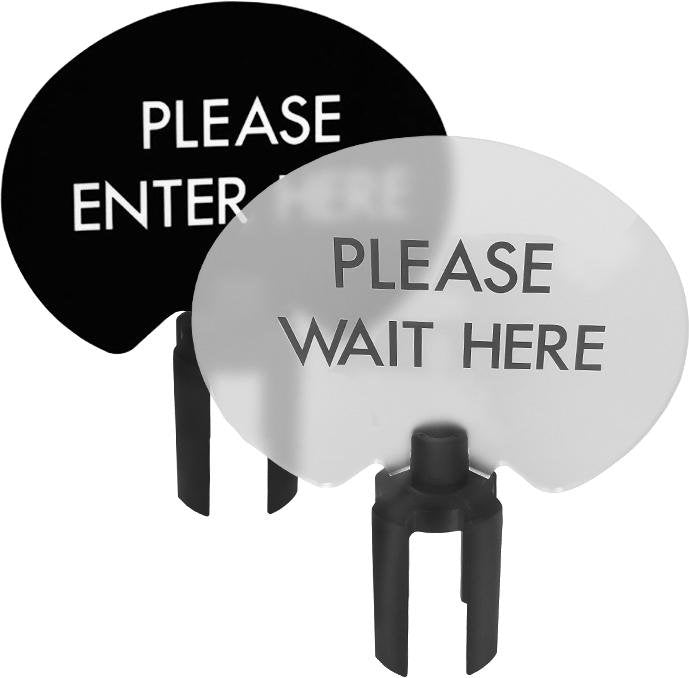 Oval Bracket Sign-Adapter Combo For Barriers Stanchions – The Crowd ...